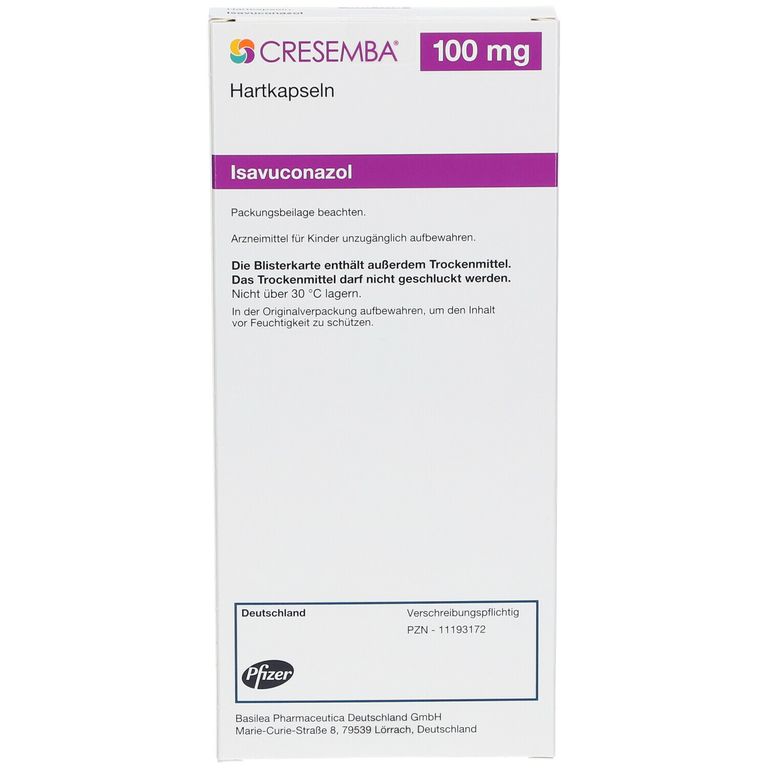 Cresemba 100 mg 14 St mit dem E-Rezept kaufen - Shop Apotheke