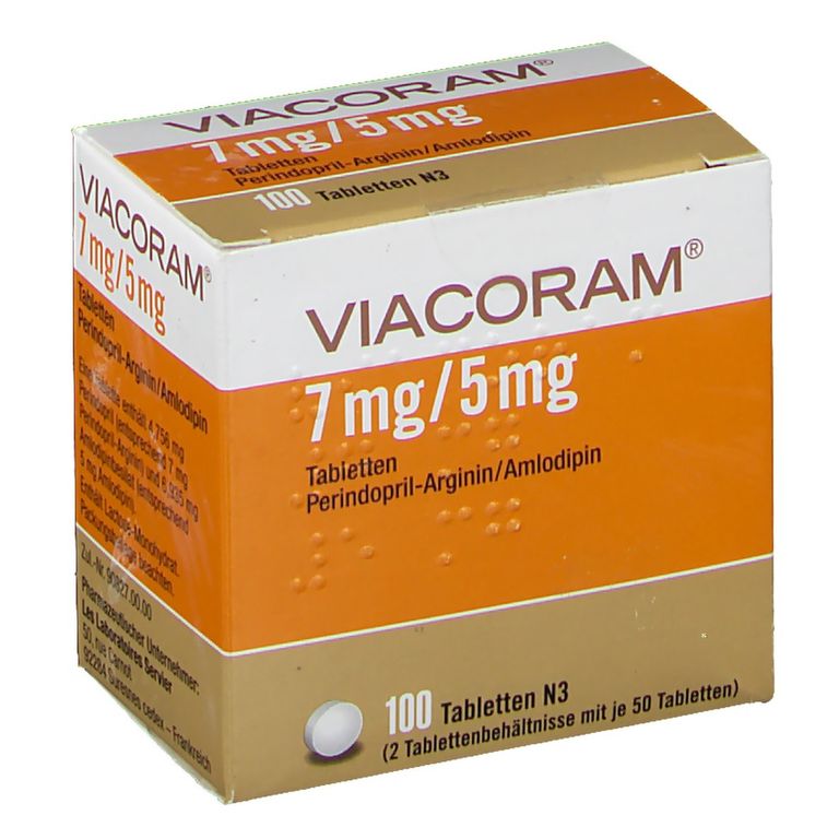 VIACORAM® 7 mg/5 mg 100 St mit dem E-Rezept kaufen - Shop Apotheke