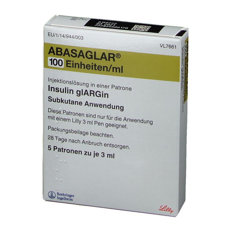ABASAGLAR® 100 Einheiten/ml 5x3 ml mit dem E-Rezept kaufen - Shop Apotheke