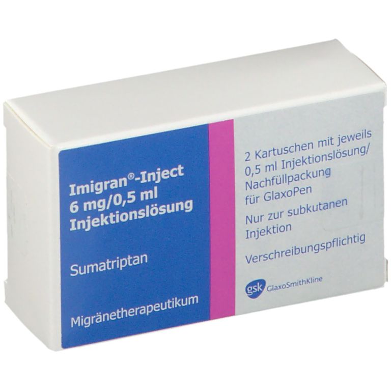 Imigran®-Inject 6 mg/0,5 ml 2 St mit dem E-Rezept kaufen - Shop Apotheke