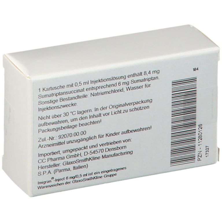 Imigran®-Inject 6 mg/0,5 ml 2 St mit dem E-Rezept kaufen - Shop Apotheke