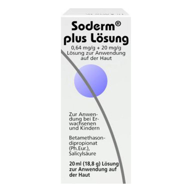 Soderm® Plus Lösung 0,64 mg/g + 20 mg/g 20 ml mit dem E-Rezept kaufen ...