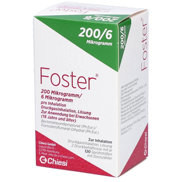 FOSTER® 200/6 µg 2 St mit dem E-Rezept kaufen - Shop Apotheke