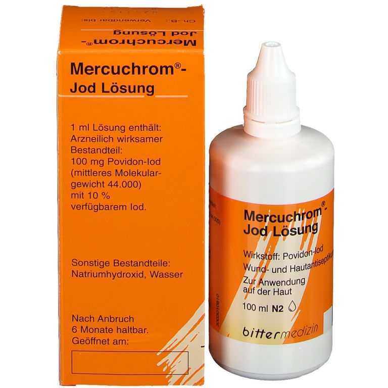 Mercuchrom®-Jod Lösung 100 ml - Shop Apotheke