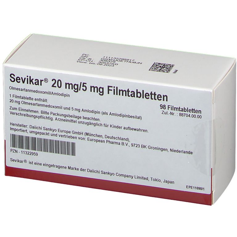 Sevikar 20 mg/5 mg 98 St mit dem E-Rezept kaufen - Shop Apotheke
