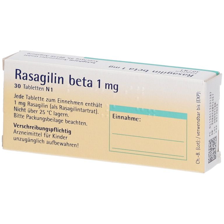 Rasagilin beta 1 mg 30 St mit dem E-Rezept kaufen - Shop Apotheke
