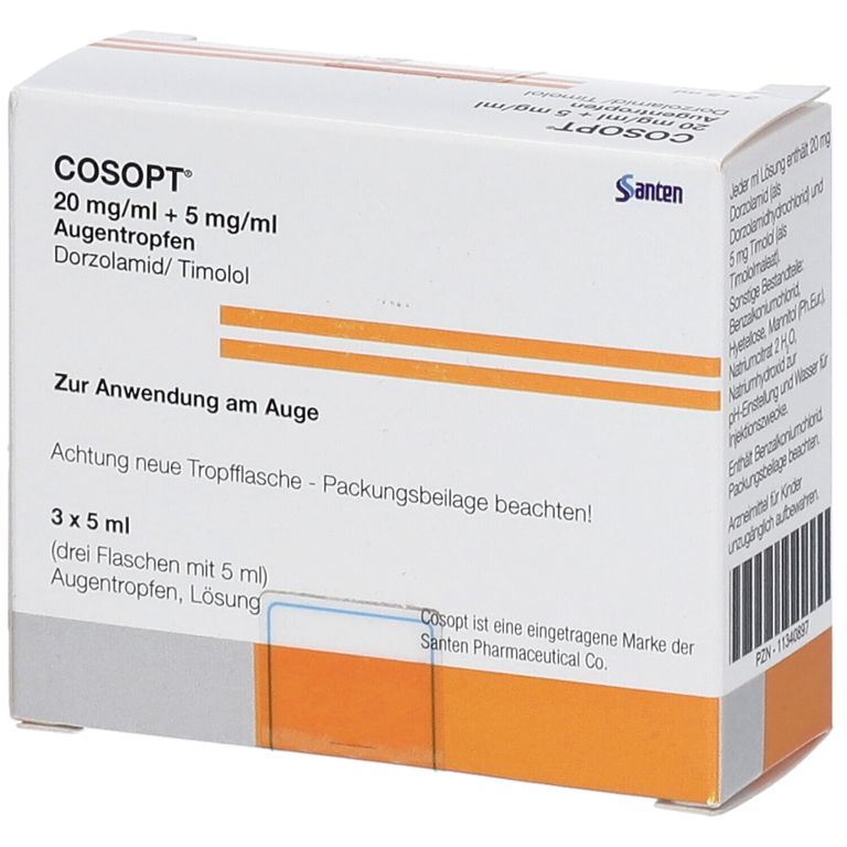 Cosopt 20 mg/ml + 5 mg/ml 3x5 ml mit dem E-Rezept kaufen - Shop Apotheke