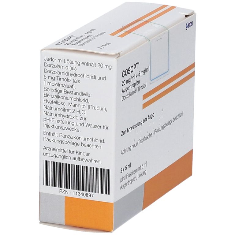 Cosopt 20 mg/ml + 5 mg/ml 3x5 ml mit dem E-Rezept kaufen - Shop Apotheke