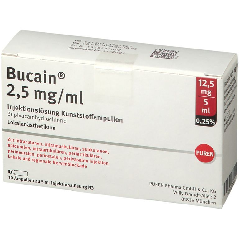 Bucain® 2,5 mg/ml 10x5 ml mit dem E-Rezept kaufen - Shop Apotheke