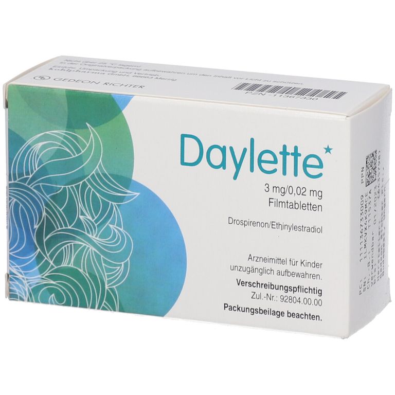 Daylette 0,02 mg/3 mg 6x28 St mit dem E-Rezept kaufen - Shop Apotheke