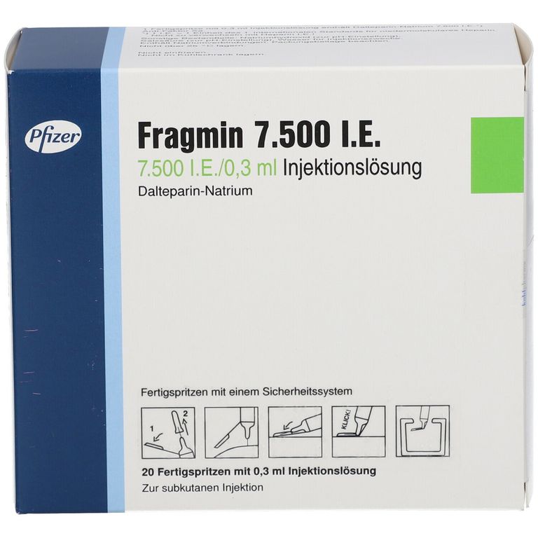 FRAGMIN 7.500 I.E. Inj.-Lsg.i.e.Fertigspr. 20 St mit dem E-Rezept ...