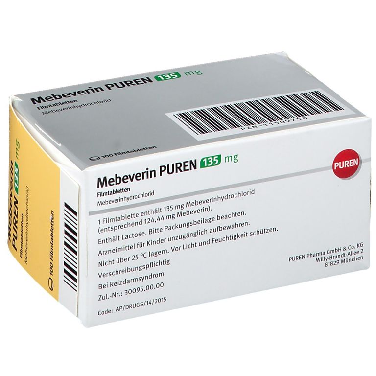 Mebeverin PUREN 135 mg 100 St mit dem E-Rezept kaufen - Shop Apotheke
