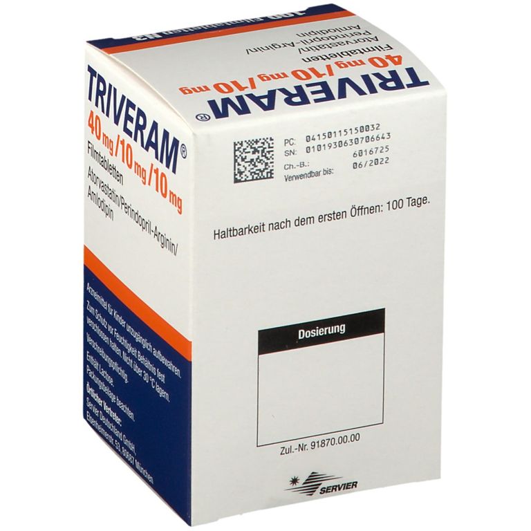 TRIVERAM® 40 mg/ 10 mg/ 10 mg 100 St mit dem E-Rezept kaufen - Shop ...