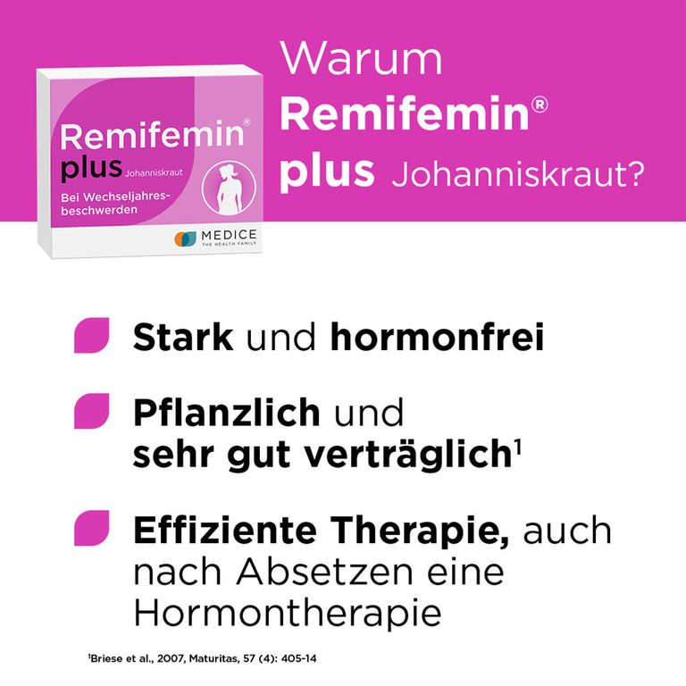Remifemin plus Johanniskraut bei Wechseljahresbeschwerden 60 St - Shop ...