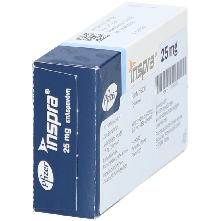 INSPRA 25 mg Filmtabletten 20 St mit dem E-Rezept kaufen - Shop Apotheke