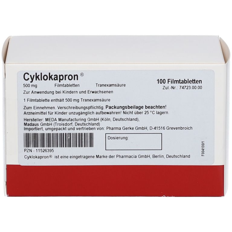 Cyklokapron 100 St mit dem E-Rezept kaufen - Shop Apotheke