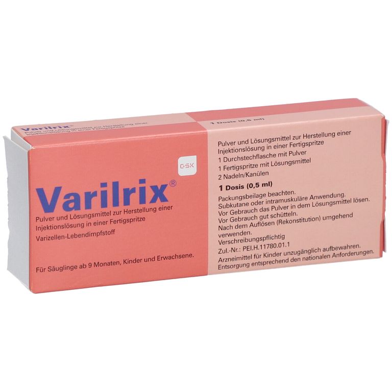 VARILRIX Fertigspritze Plv.u.LM z.Her.e.Inj.-Lsg. 1 St mit dem E-Rezept ...