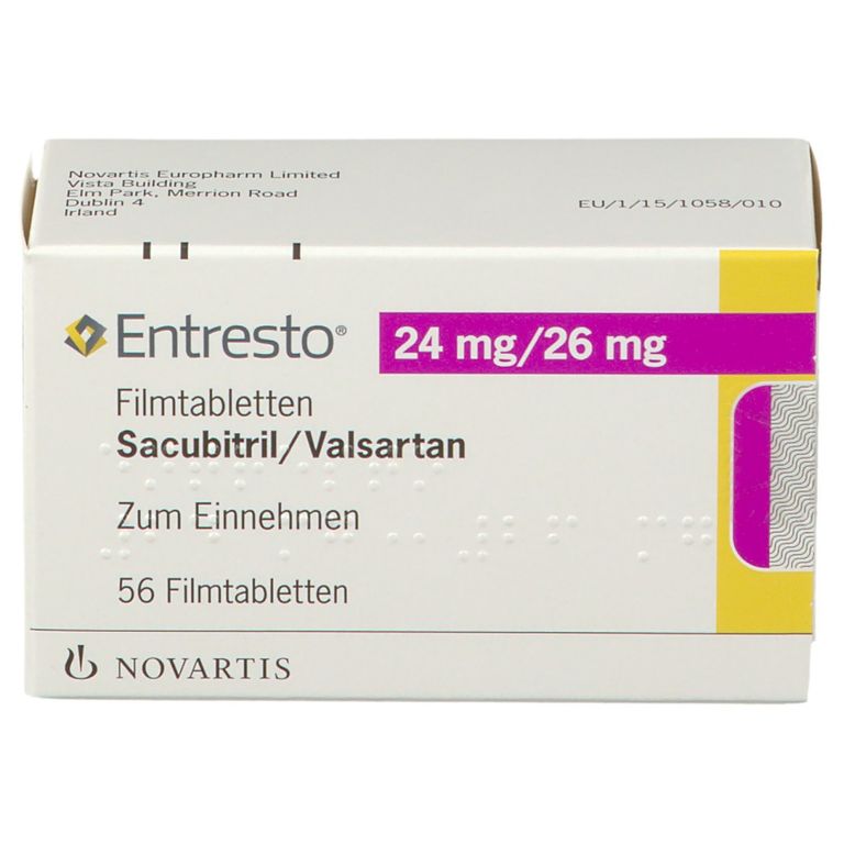 Entresto® 24 mg/26 mg 56 St mit dem E-Rezept kaufen - Shop Apotheke