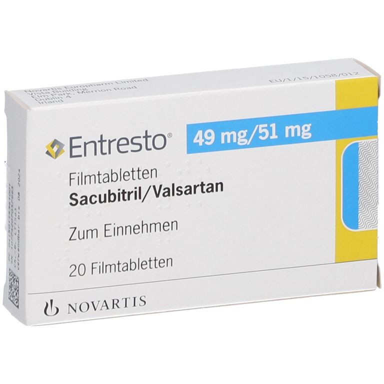 Entresto® 49 mg/51 mg 20 St mit dem E-Rezept kaufen - Shop Apotheke