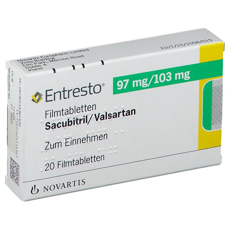 Entresto® 97 mg/103 mg 20 St mit dem E-Rezept kaufen - Shop Apotheke