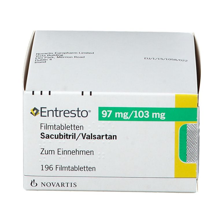 Entresto® 97 mg/103 mg 196 St mit dem E-Rezept kaufen - Shop Apotheke