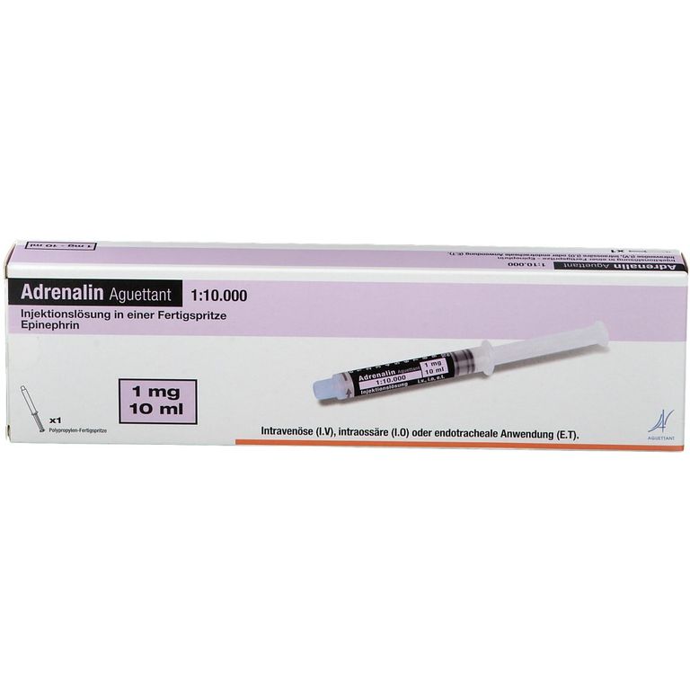Adrenalin Aguettan 1:10.000 Injektionslösung in einer Fertigspritze ...