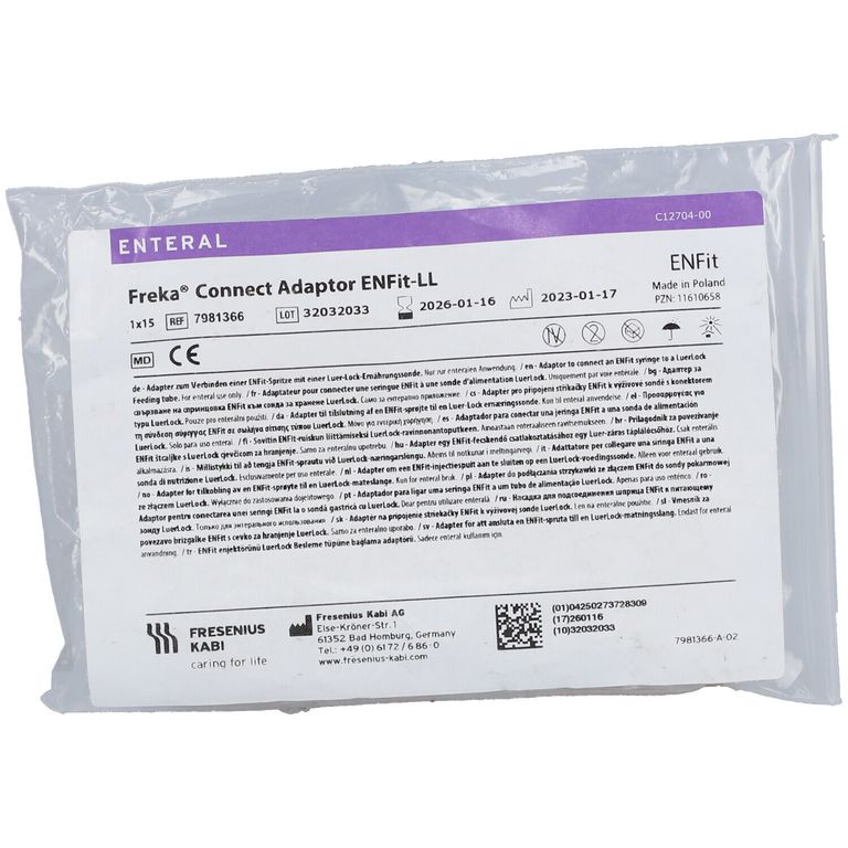 Fresenius Freka Connect Adapter ENFIT-LuerLock 1x15 St - Shop Apotheke