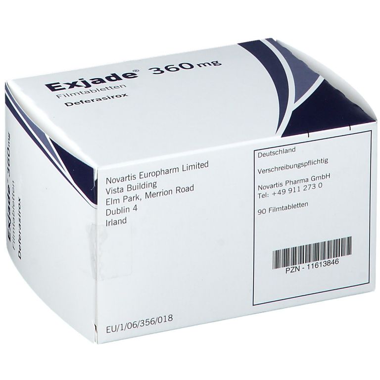 Exjade® 360 mg 90 St mit dem E-Rezept kaufen - Shop Apotheke