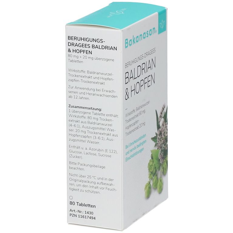 Bakanasan® BALDRIAN & HOPFEN 80 St - Shop Apotheke