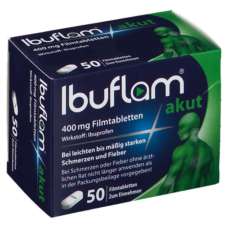 Ibuflam® akut: 400 mg Ibuprofen Schmerztabletten 50 St - Shop Apotheke