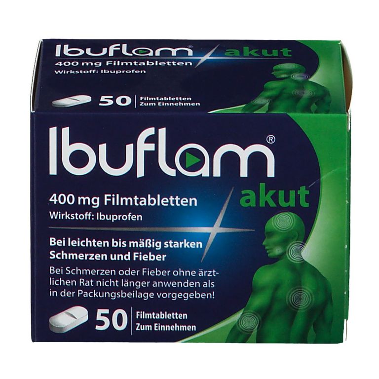 Ibuflam® akut: 400 mg Ibuprofen Schmerztabletten 50 St - Shop Apotheke