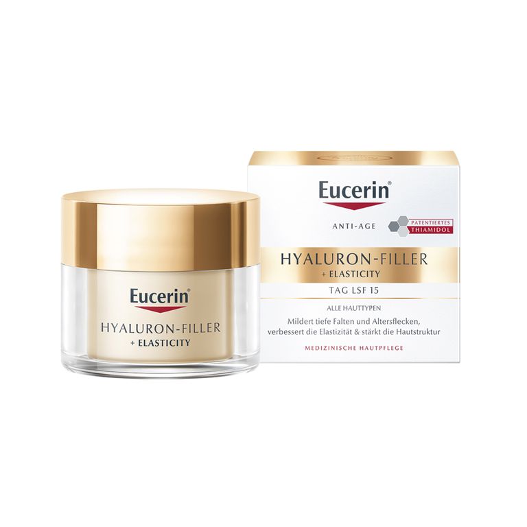 Eucerin® HYALURON-FILLER + ELASTICITY Tagespflege LSF 15 – Gesichtscreme zur Minderung tiefer ...