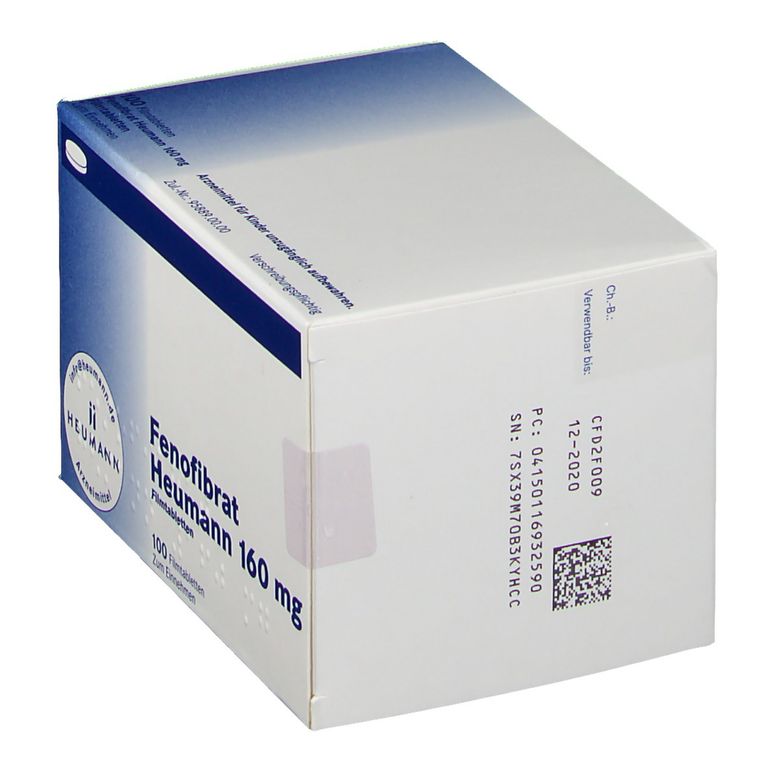 Fenofibrat Heumann 160 mg 100 St mit dem E-Rezept kaufen - Shop Apotheke