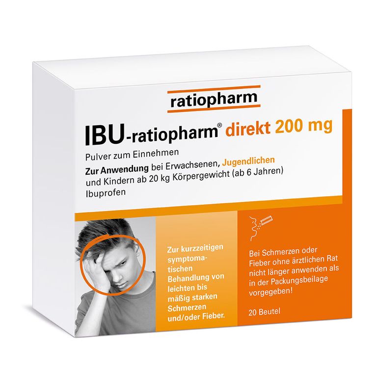 IBU-ratiopharm® direkt 200 mg Pulver: Schmerzmittel für unterwegs mit ...