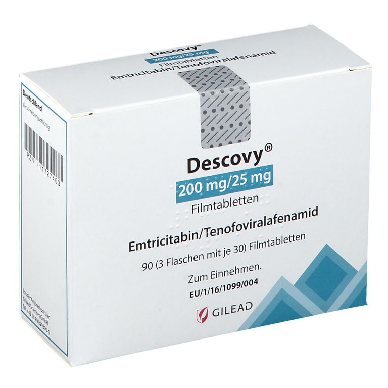 Descovy® 200 mg/25 mg 3x30 St mit dem E-Rezept kaufen - Shop Apotheke