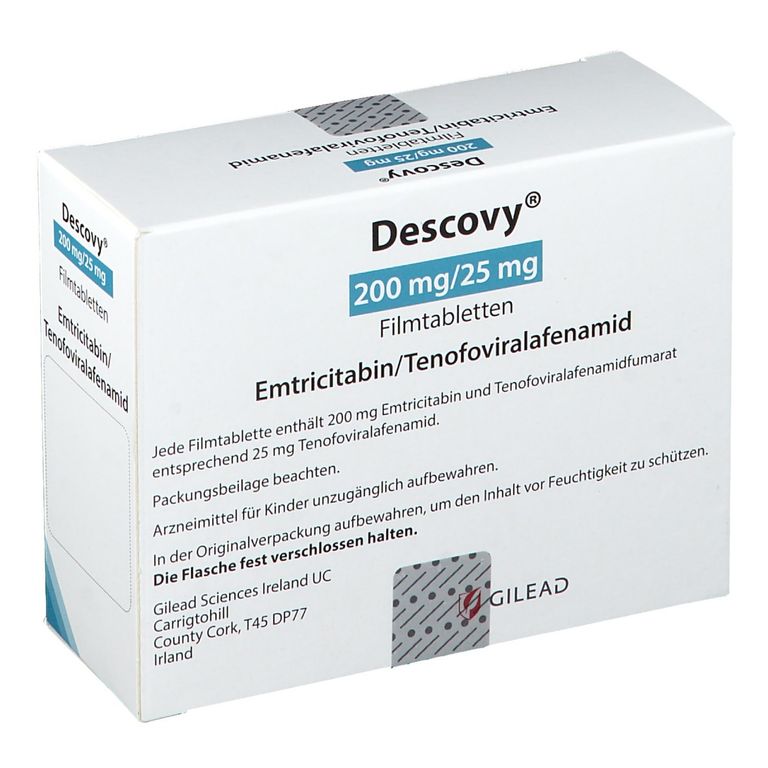 Descovy® 200 mg/25 mg 3x30 St mit dem E-Rezept kaufen - Shop Apotheke