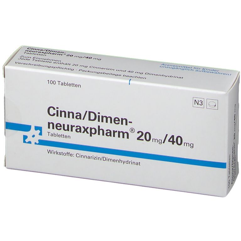 Cinna/Dimen-neuraxpharm® 20 mg/40 mg 100 St mit dem E-Rezept kaufen ...