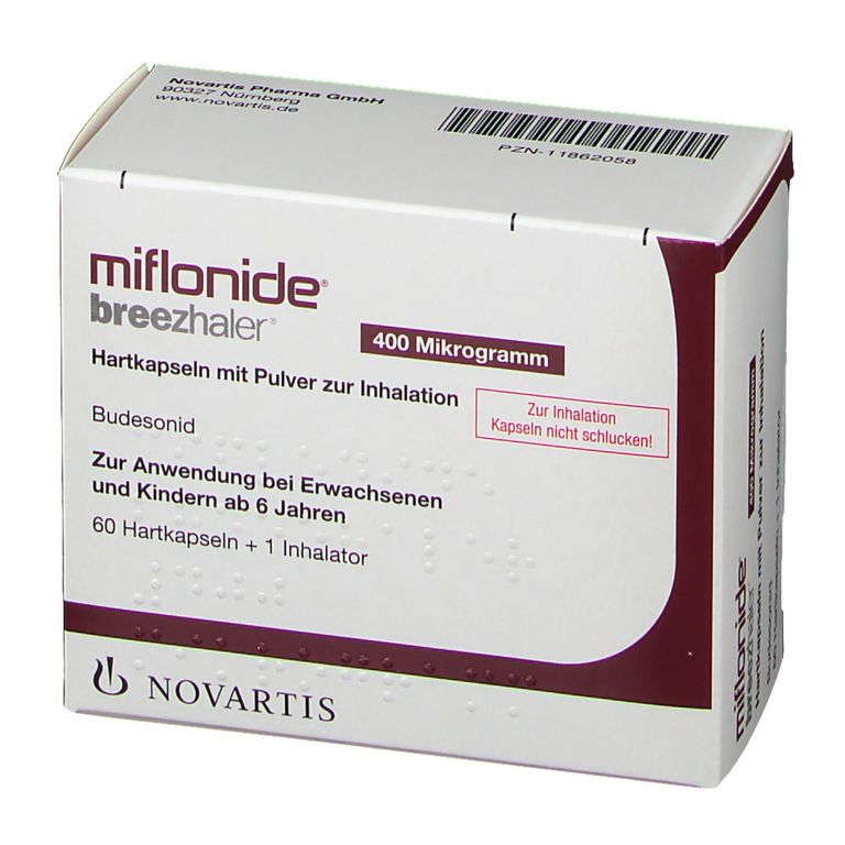 miflonide® breezhaler® 400 µg 60 St mit dem E-Rezept kaufen - Shop Apotheke
