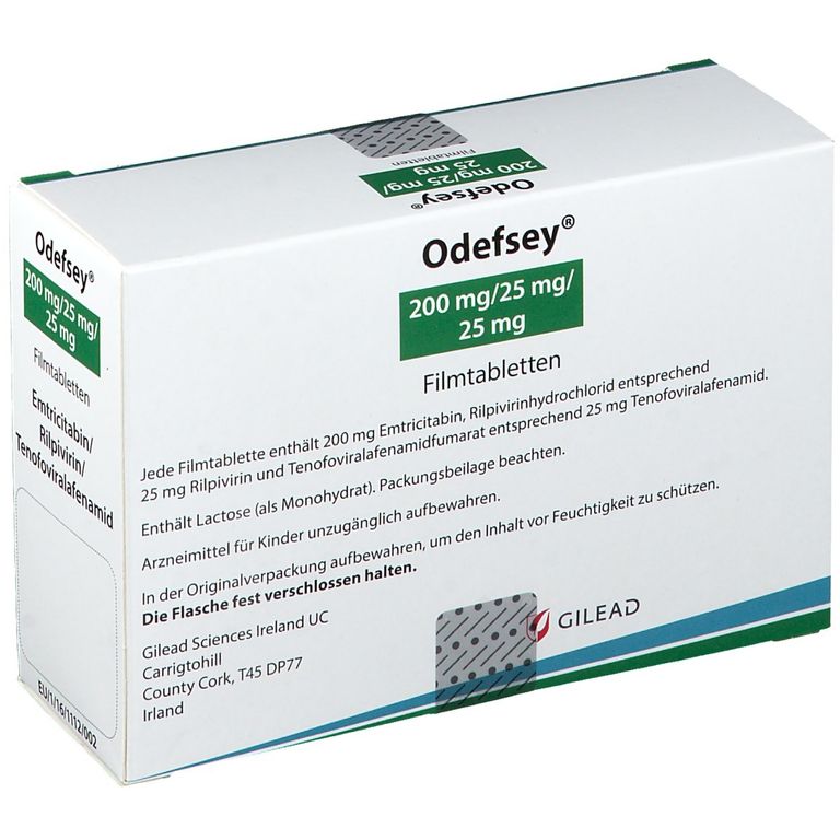 Odefsey® 200 mg/25 mg/25 mg 3x30 St mit dem E-Rezept kaufen - Shop Apotheke