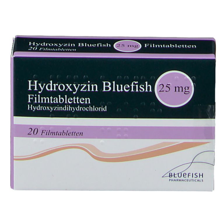 Hydroxyzin Bluefish 25 mg 20 St mit dem E-Rezept kaufen - Shop Apotheke