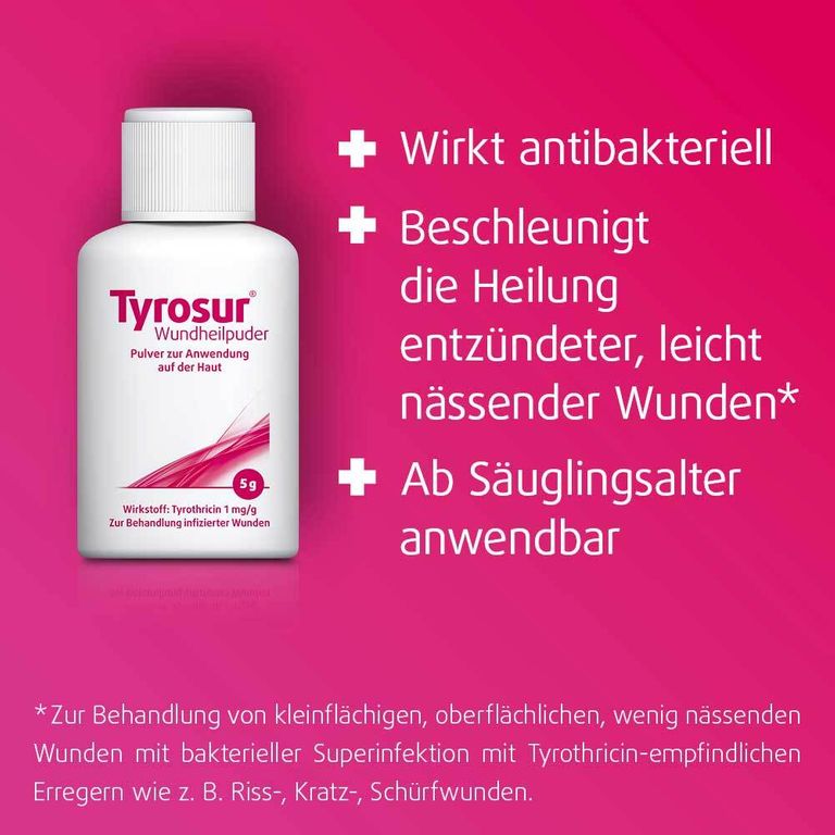 Tyrosur® Wundheilpuder 5 g - Shop Apotheke