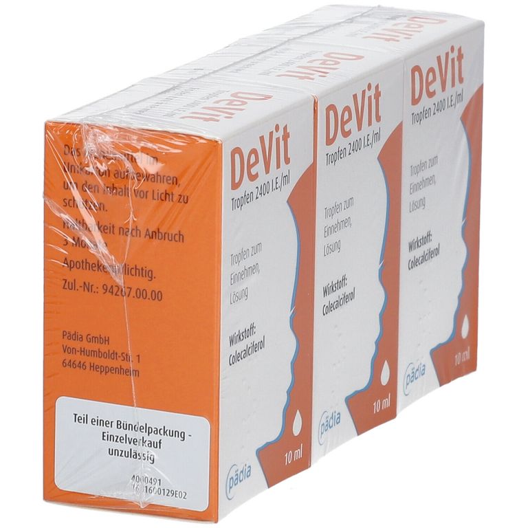 DeVit Tropfen 2400 I.E./ml 3x10 ml - Shop Apotheke