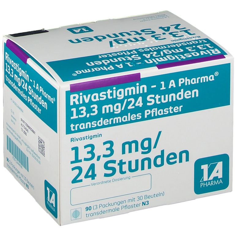 Rivastigmin 1A 13.3Mg/24H 90 St mit dem E-Rezept kaufen - Shop Apotheke