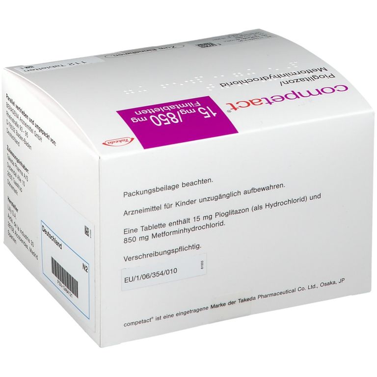 competact® 15 mg/850 mg 112 St mit dem E-Rezept kaufen - SHOP APOTHEKE