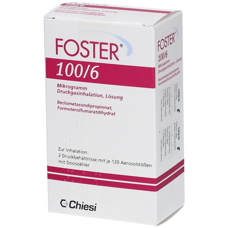 Foster 100/6 µg 120 Hub Dosieraerosol 2 St mit dem E-Rezept kaufen ...