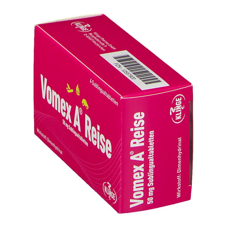 Vomex A® Reise 50 mg 4 St - Shop Apotheke