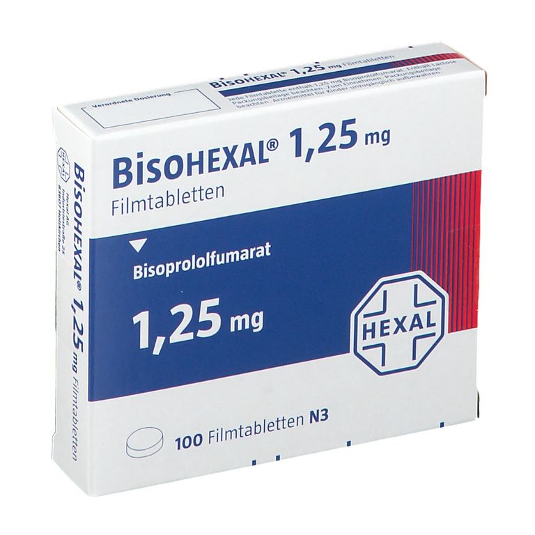 BisoHEXAL® 1,25 mg 100 St mit dem E-Rezept kaufen - Shop Apotheke