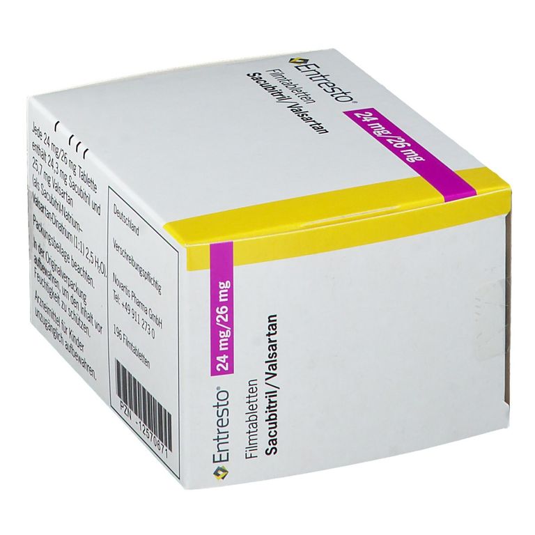 Entresto® 24 mg/26 mg 196 St mit dem E-Rezept kaufen - Shop Apotheke
