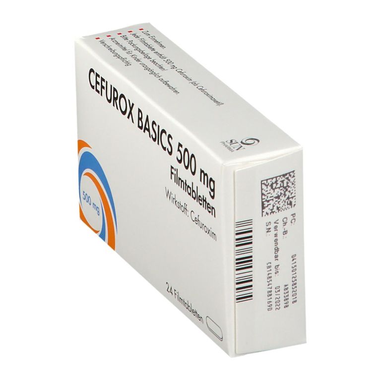 Cefurox Basics 500 mg Sun 24 St mit dem E-Rezept kaufen - Shop Apotheke