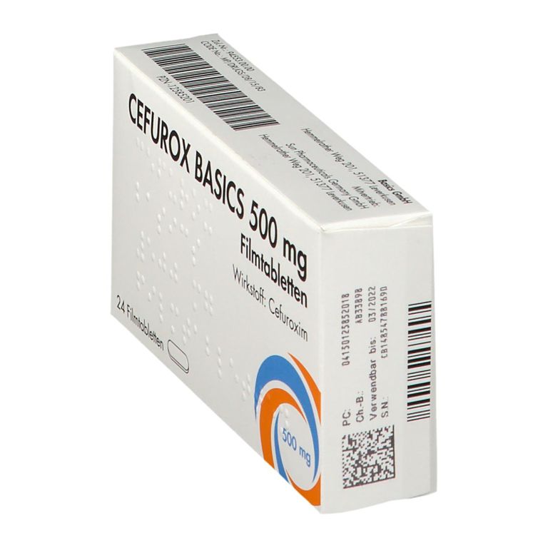 Cefurox Basics 500 mg Sun 24 St mit dem E-Rezept kaufen - Shop Apotheke